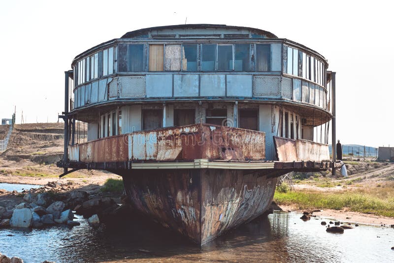 Abandoned Steamer Stranded, Rusty Old Cruise Steamer, Ship Skeleton ...