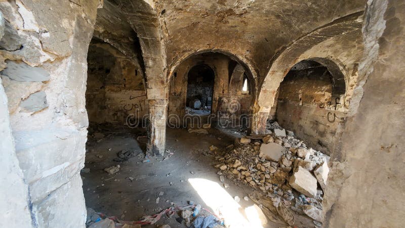 Abandoned Urban Ruins Stone Rubble Desolate Architecture Stock Photos ...