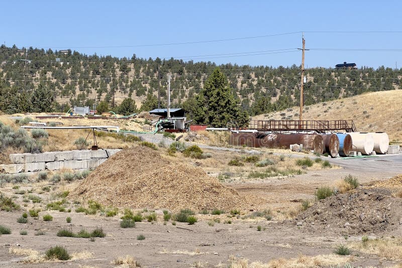 Abandoned storage tanks stock image. Image of village - 331393375