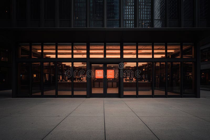 Abandoned Storefront with Neon Signs and Empty Windows Stock Photo ...
