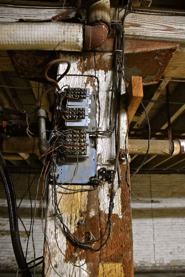 Abandoned Technology Box in Warehouse Basement Stock Image - Image of ...