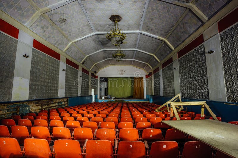 Abandoned Auditorium of Old Soviet Cinema and Concert Hall Stock Photo ...