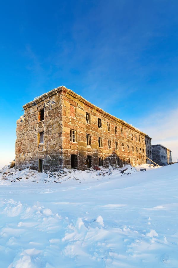 Abandoned Three-story Building. Stock Photo - Image of snow, aged: 38302746 Abandoned Three-story Building. Stock Photo - Image of snow, aged: 38302746