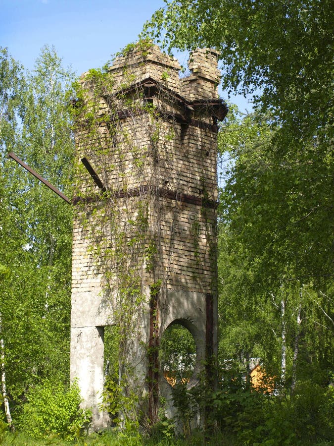 Abandoned Tower in the Forest Stock Photo - Image of province, oblast ...