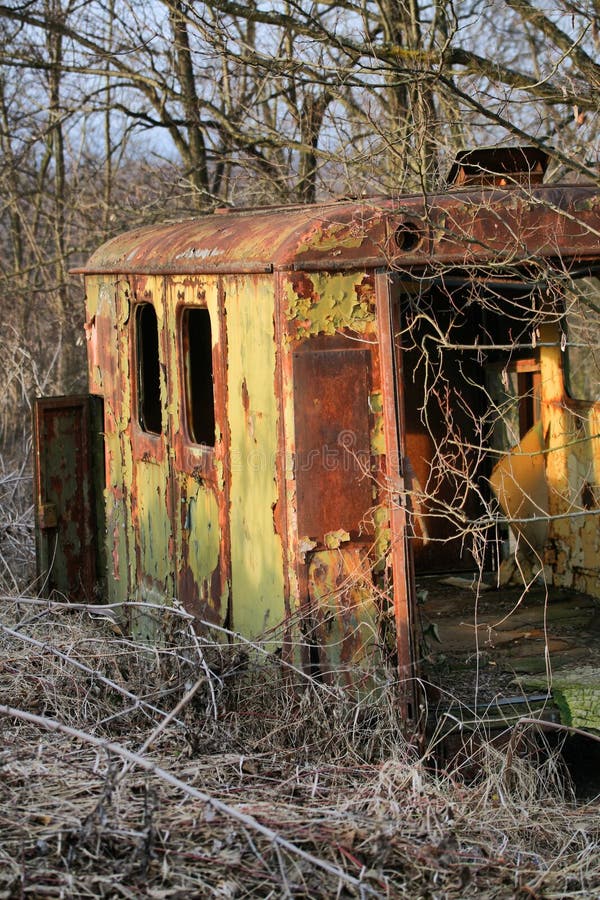 Single Wide Retro Trailer House Rusty Trash Trashy Mobile Home Stock ...