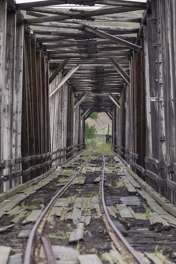 Abandoned Train Bridge Vertical Stock Image - Image of brown, railway ...