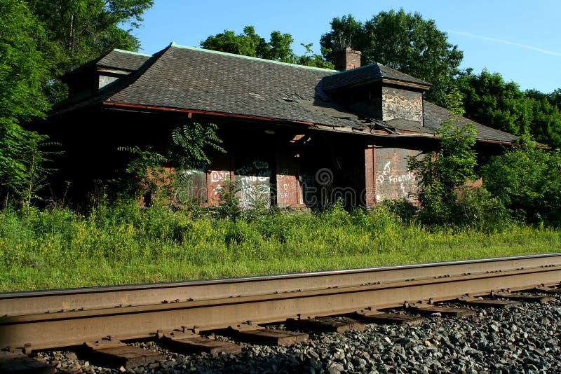 Abandoned train station stock photo. Image of railroad - 14478052