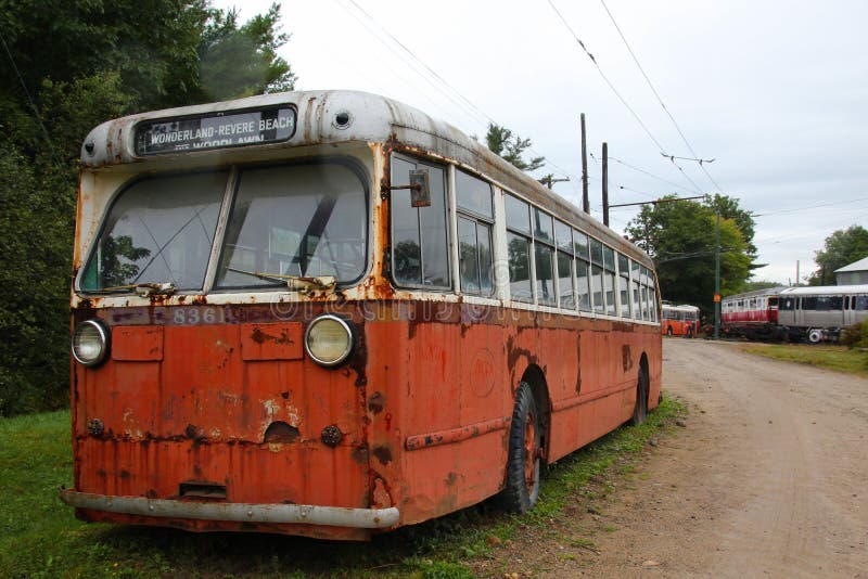 Abandoned trolley bus editorial image. Image of antique - 79679900