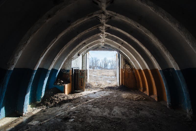 Abandoned Underground Depot in Soviet Military Base Stock Photo - Image ...