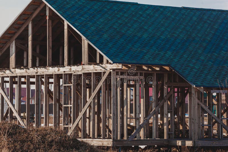 Unfinished Empty Flat, Two Huge Plastic Windows, Walls Made of Aerated ...