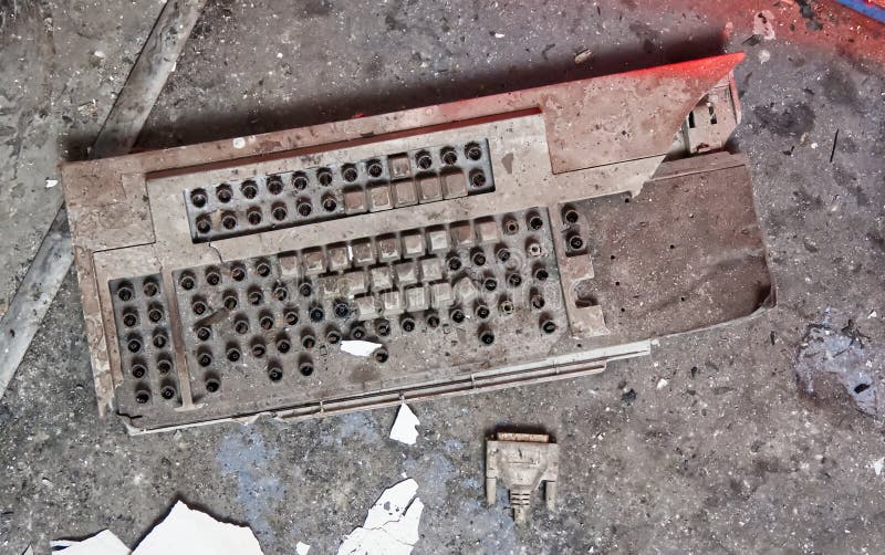 Abandoned Vintage Computer Keyboard Stock Photo - Image of vintage ...