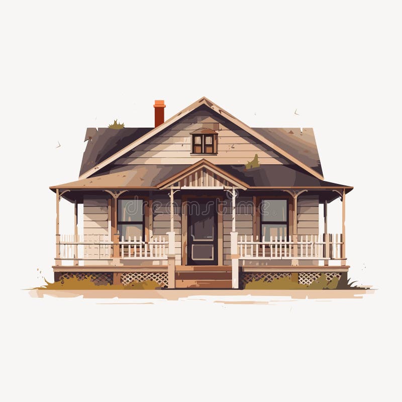 Abandoned Vintage House Vector Flat Isolated Illustration Stock Vector ...