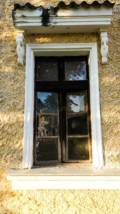 Abandoned Vintage Style Window Stock Image - Image of historic ...