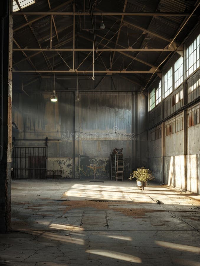 Abandoned Warehouse stock image. Image of empty, space - 359953975