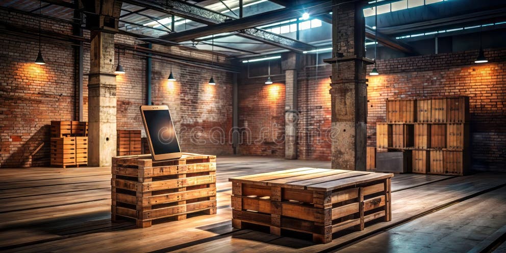 Abandoned Warehouse Interior Rustic Charm and Technological Contrast ...