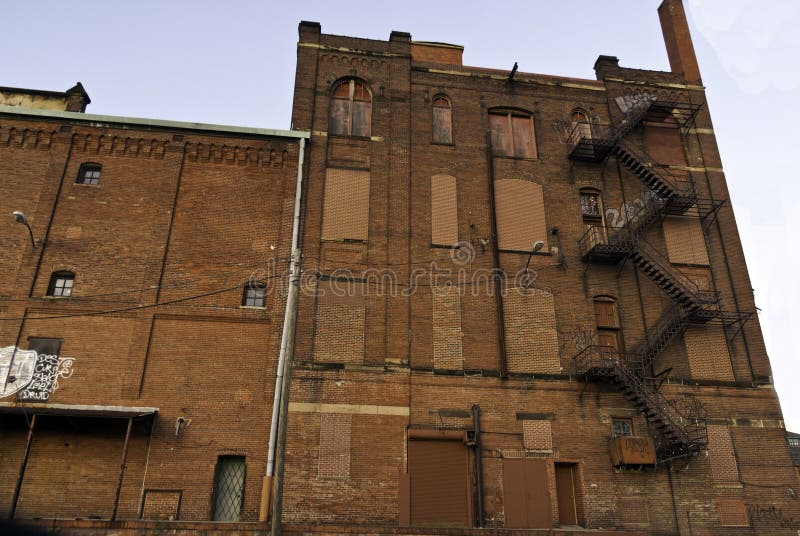Abandoned Warehouse stock photo. Image of wood, brick - 45124050