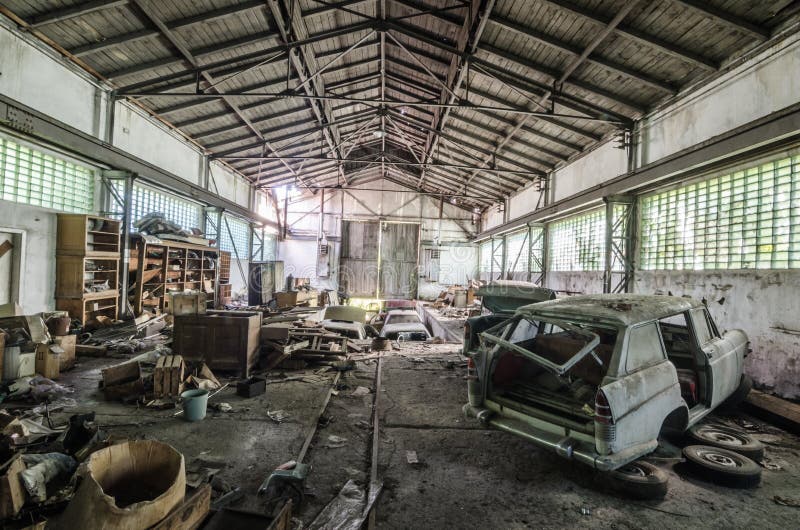 Abandoned workshop stock photo. Image of industry, forget - 86982768