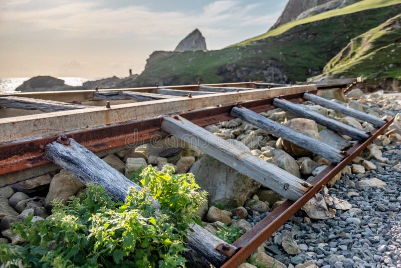 Abandones Slipway Rail in County Donegal - Ireland Stock Photo - Image ...