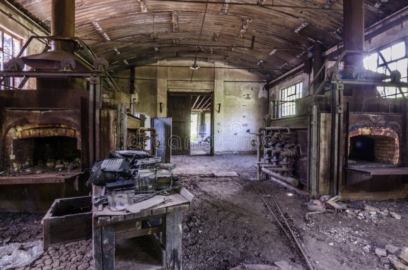 Abandonned old forge stock photo. Image of product, room - 87380522