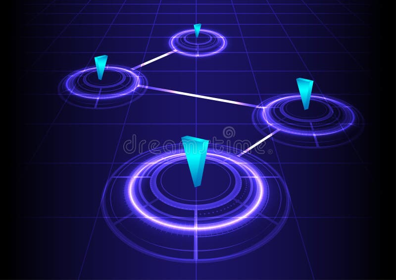 Abatract Networking Background. Game Item Mission Design Stock Photo ...