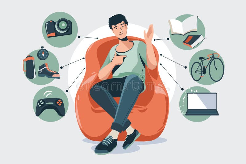 About Me Men Concept Illustration Stock Vector - Illustration of ...