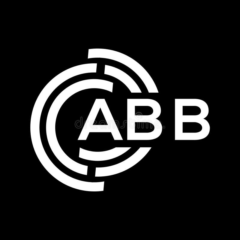 ABB Letter Logo Design on Black Background. ABB Creative Initials ...