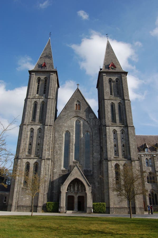 Abbaye de Maredsous stock image. Image of cathedrale, tourism - 4454133