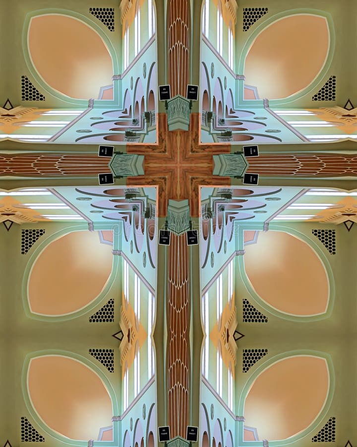 Abbey ceiling cross stock illustration. Illustration of hope - 1655643