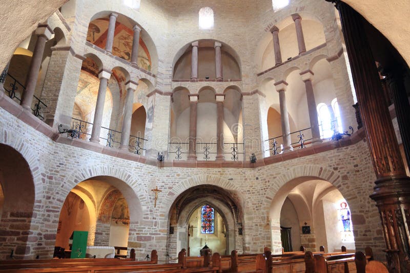 Octagonal church in Alsace stock photo. Image of catholicism - 39041264