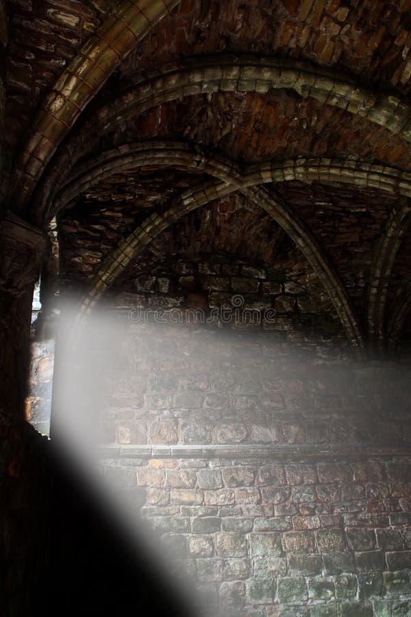 Abbey Interior Ray of Light B Stock Photo - Image of support, ground ...