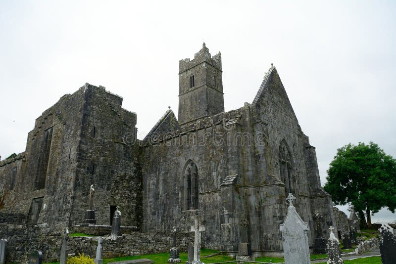 Abbey ruins, Quin, Ireland stock photo. Image of celt - 76629816
