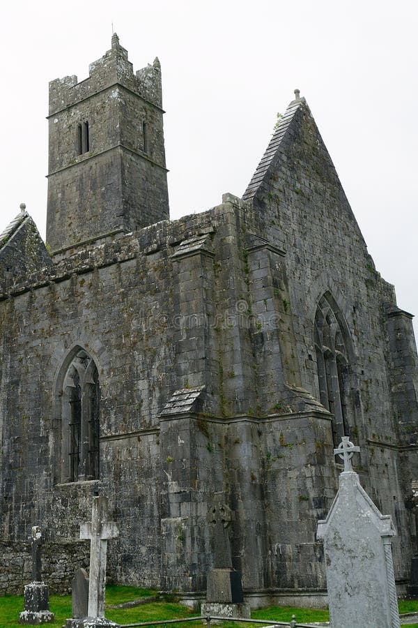 Abbey ruins, Quin, Ireland stock photo. Image of celt - 76629868