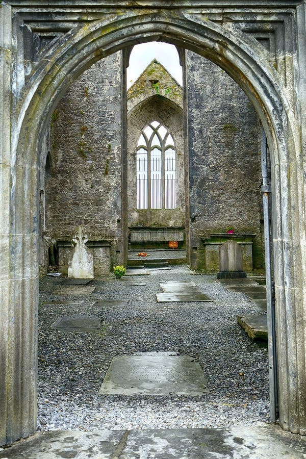 Abbey ruins, Quin, Ireland stock photo. Image of celtic - 76630442