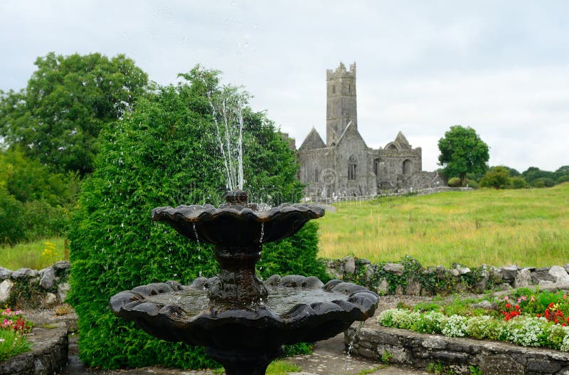 Abbey ruins, Quin, Ireland stock image. Image of cultural - 76635619
