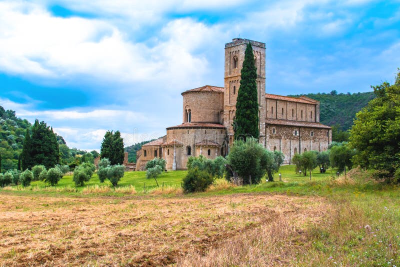 The Abbey of Sant`Antimo in Italy Stock Image - Image of historic, sant ...