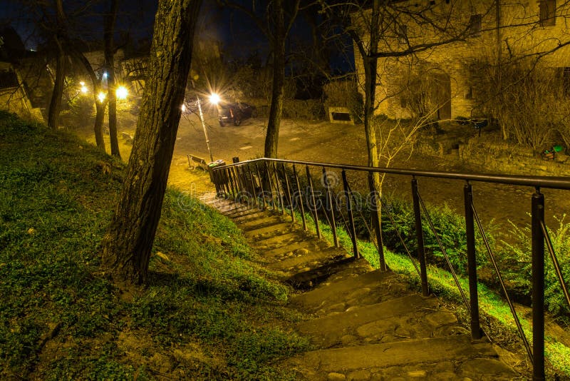 Abbey strais stock photo. Image of night, tower, monteveglio - 85155860