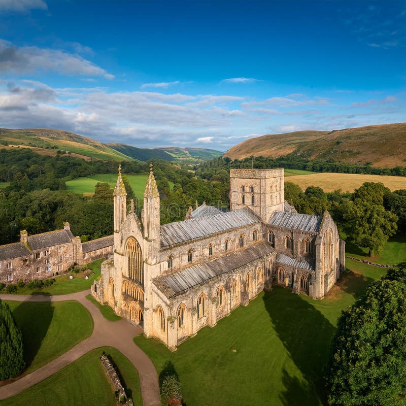 An Abbey in the UK, AI Generated Stock Illustration - Illustration of ...