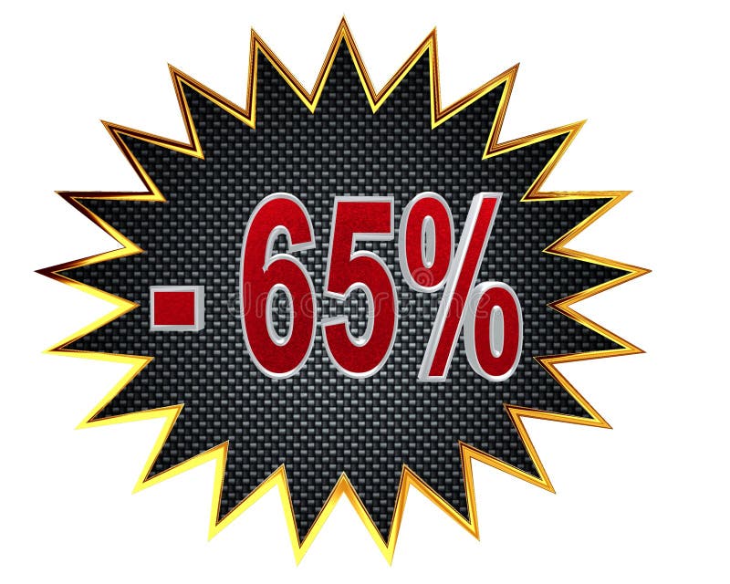 Abbildung 3D Rabatt 55-Prozent-Zeichen Stock Abbildung - Illustration ...