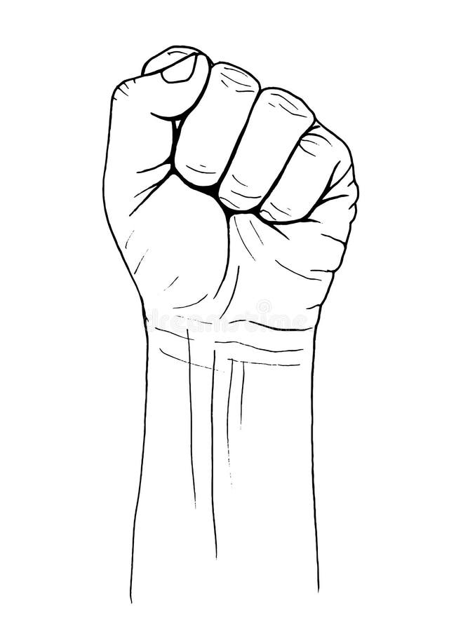 Abbildung der Faust vektor abbildung. Illustration von getrennt - 91169482