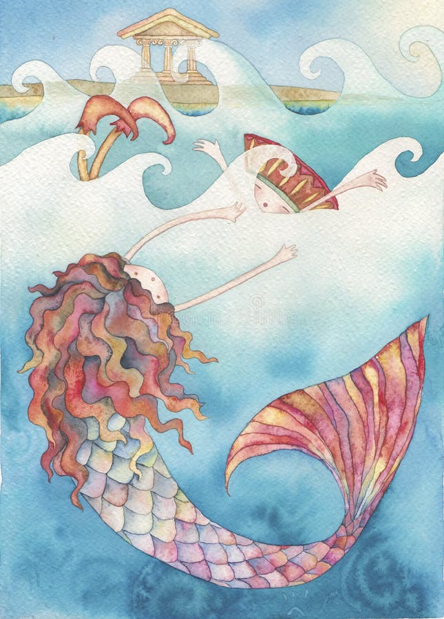 Abbildung Der Geschichte Die Kleine Nixe Stock Abbildung - Illustration ...