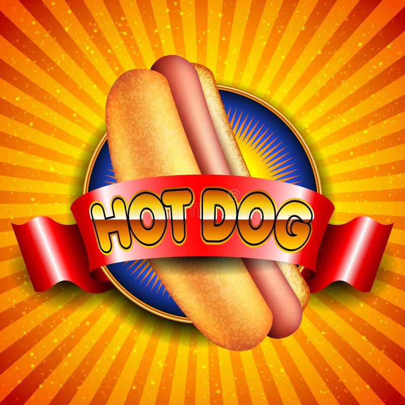 Karikatur-Grill-Hotdog vektor abbildung. Illustration von plakat - 22897754