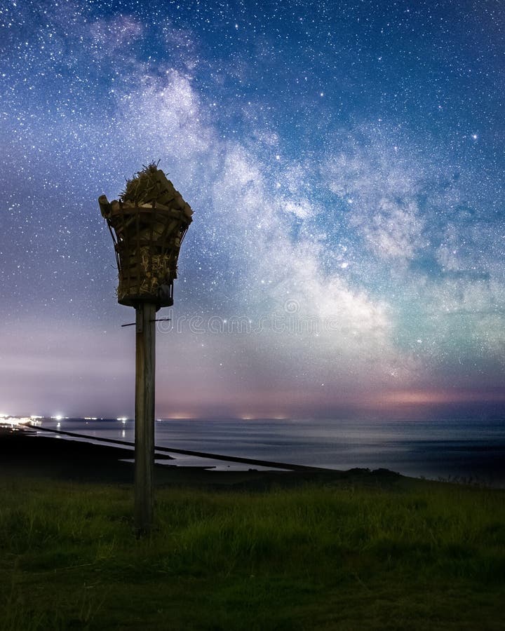 An Unlit Beacon Under the Milky Way Stock Photo - Image of starry ...