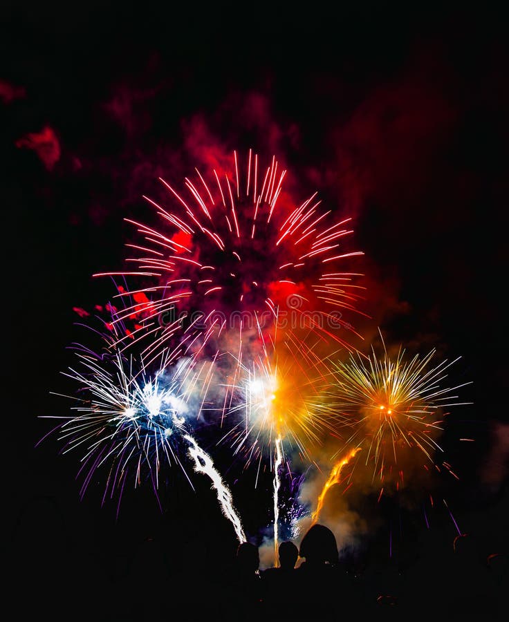 Twilight Show Fireworks Grand Finale Stock Photo - Image of celebration ...