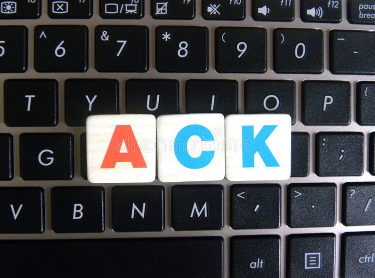 Abbreviation ACK on Keyboard Background Stock Photo - Image of button ...