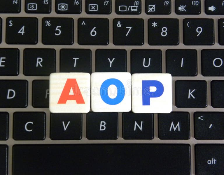 Abbreviation AOP on Keyboard Background Stock Photo - Image of ...