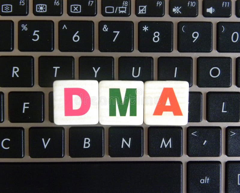 Abbreviation DMA on Keyboard Background Stock Photo - Image of ...
