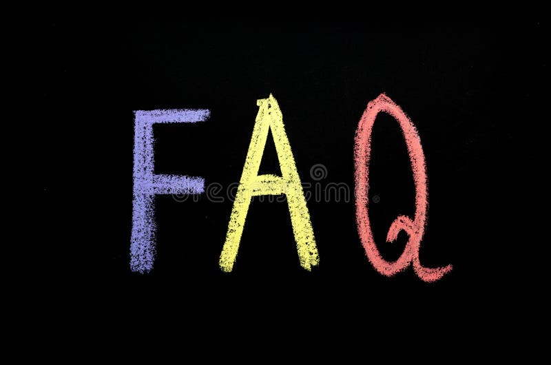 Abbreviation FAQ on Chalkboard Stock Image - Image of information ...