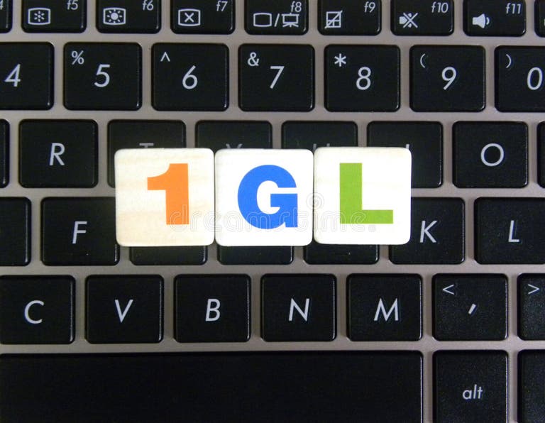 Abbreviation 1GL on Keyboard Background Stock Photo - Image of digital ...