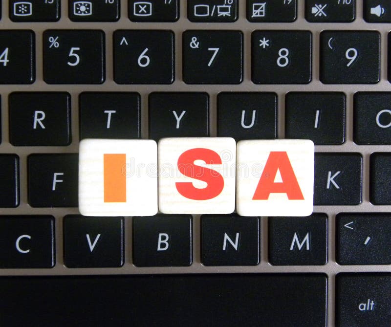 Abbreviation ISA on Keyboard Background Stock Image - Image of keywords ...