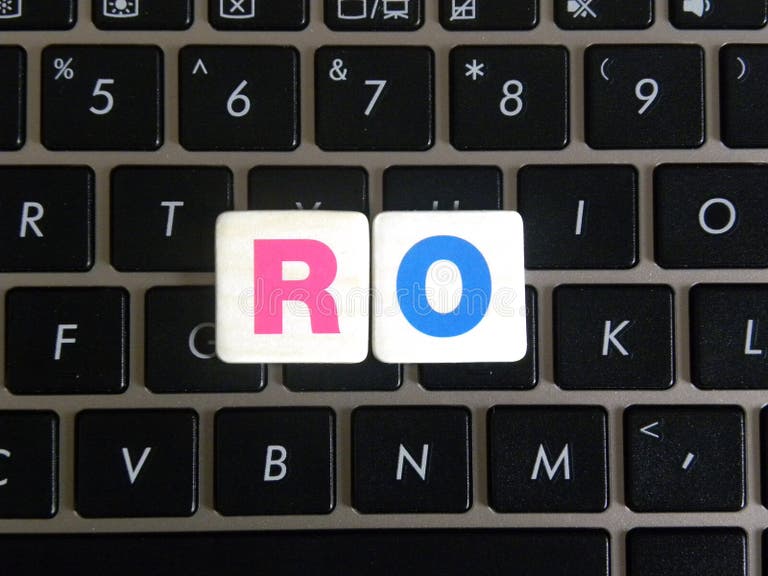 Abbreviation RO on Keyboard Background Stock Image - Image of laptop ...